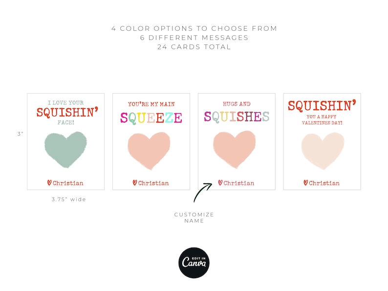Valentine's Day Squishy Cards | Non Candy Valentine | Instant Download ...