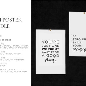 Inspiring Gym Wall Art | Printable Fitness Motivation | Home Gym Poster ...