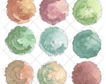 Landscape Graphics - Plan View Trees - Watercolor - Tree 004 - Etsy