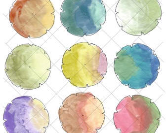 Landscape Graphics Plan View Trees Watercolor Tree 007 - Etsy