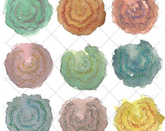 Landscape Graphics Plan View Trees Watercolor Tree 004 - Etsy