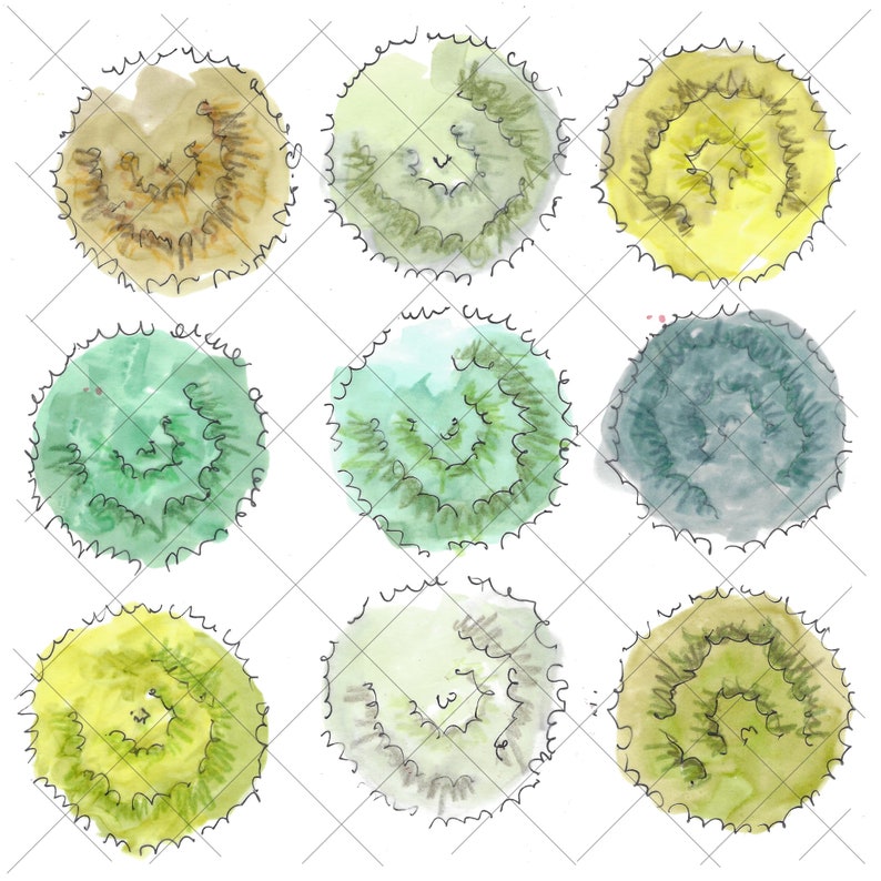 Landscape Graphics - Plan View Trees - Marker Pencil - Tree 004 - Etsy