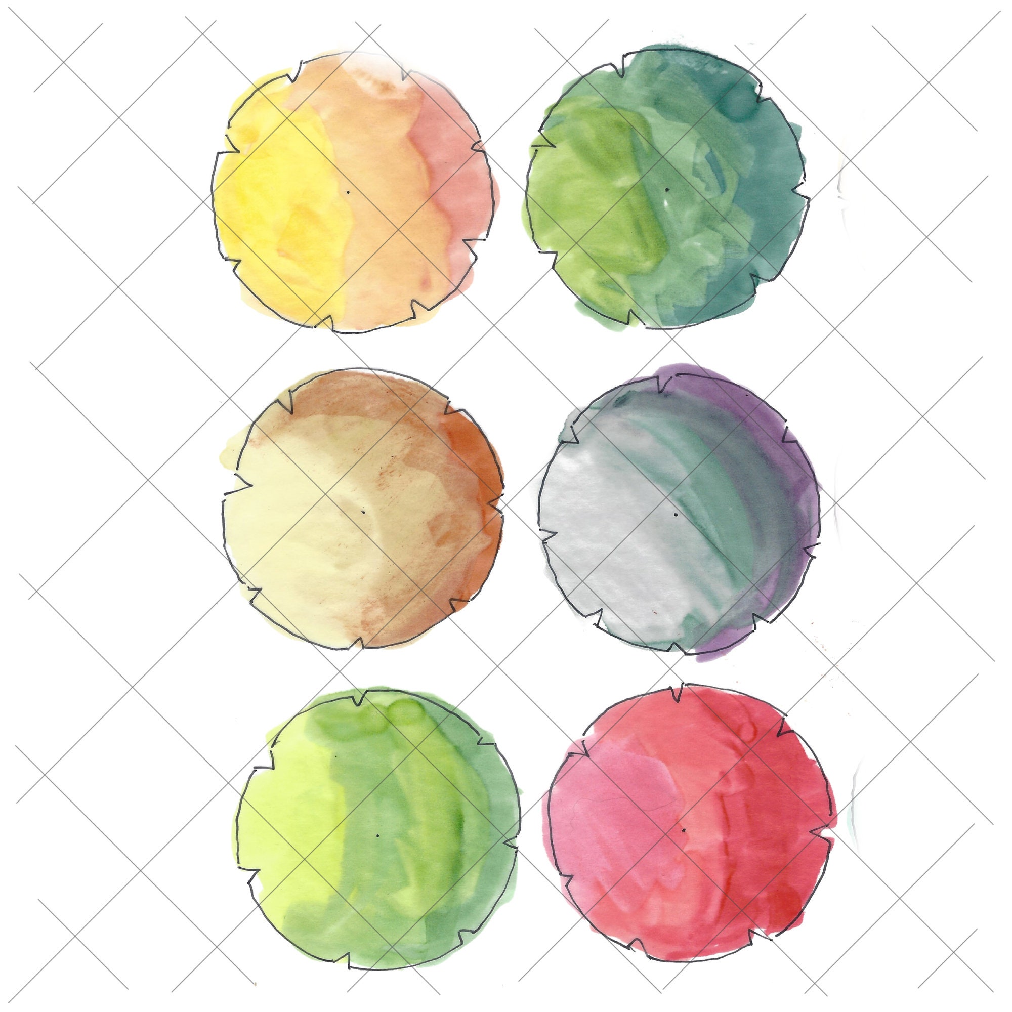 Landscape Graphics - Plan View Trees - Marker - Tree 017 - Etsy