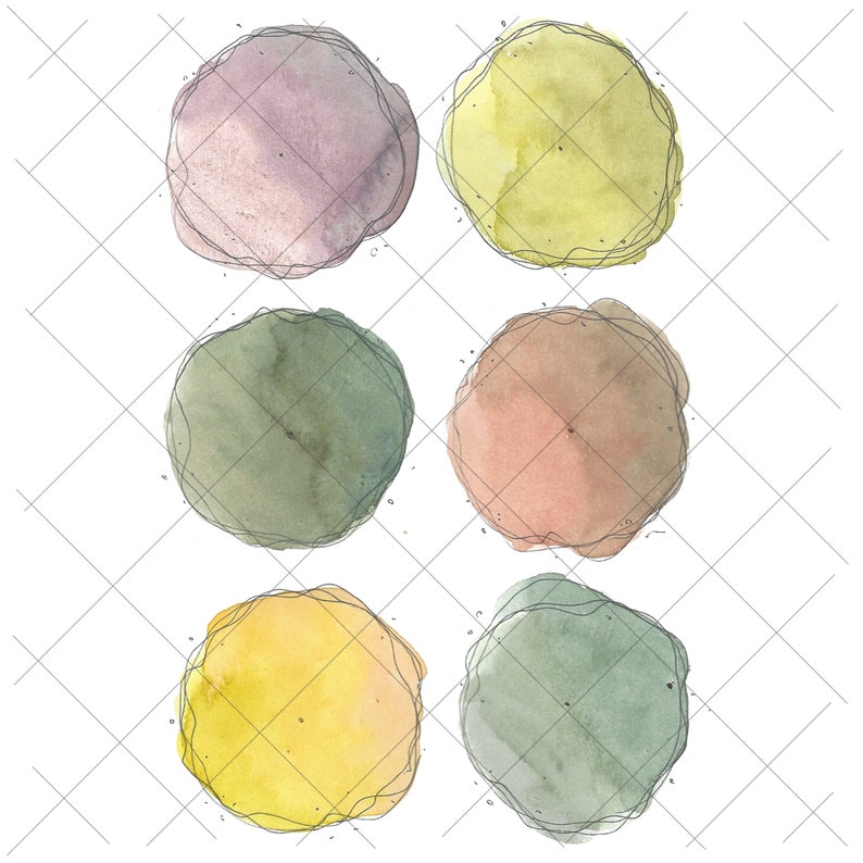 Landscape Graphics - Plan View Trees - Watercolor - Tree 008 - Etsy