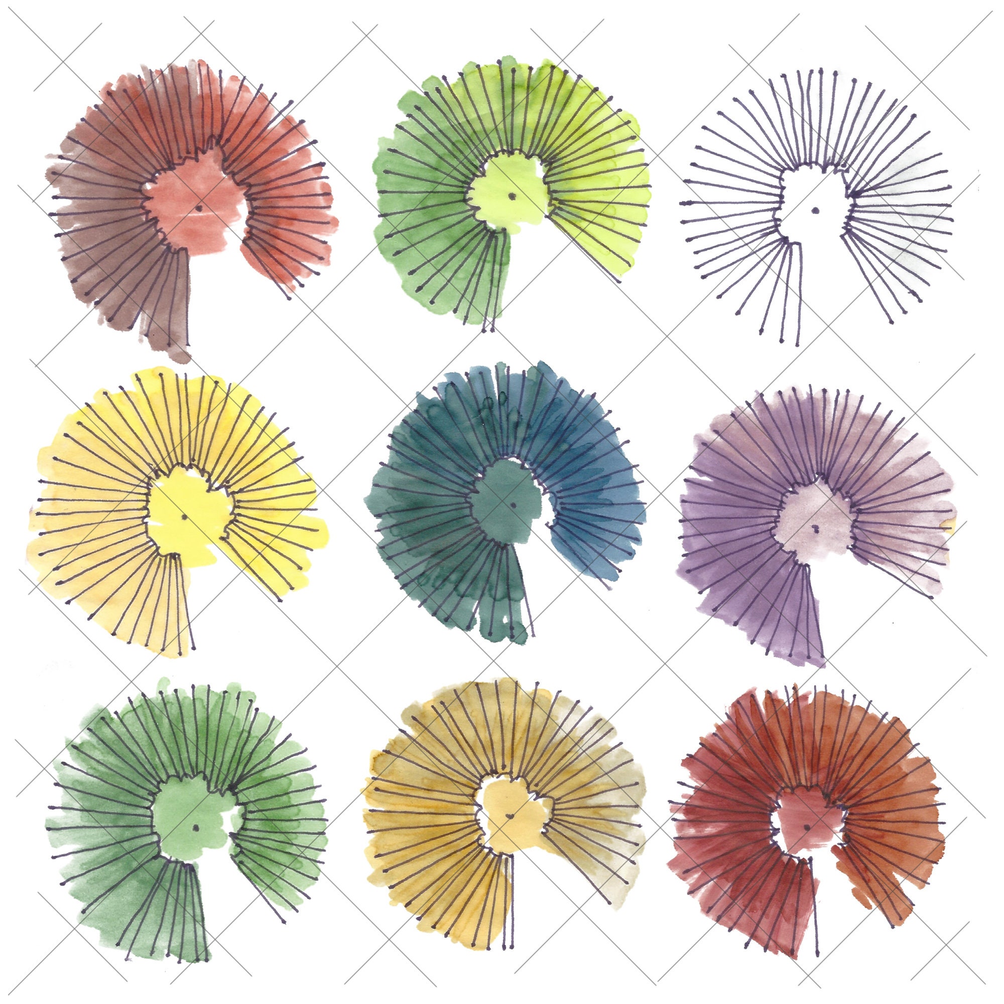 Landscape Graphics - Plan View Trees - Marker - Tree 018 - Etsy