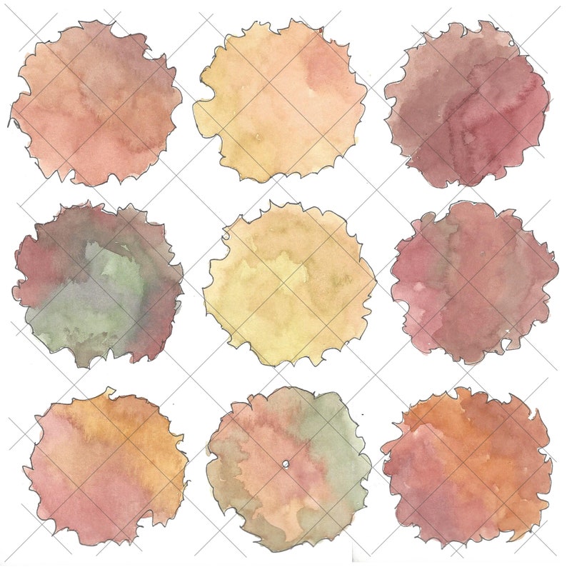 Landscape Graphics - Plan View Trees - Watercolor - Tree 007 - Etsy