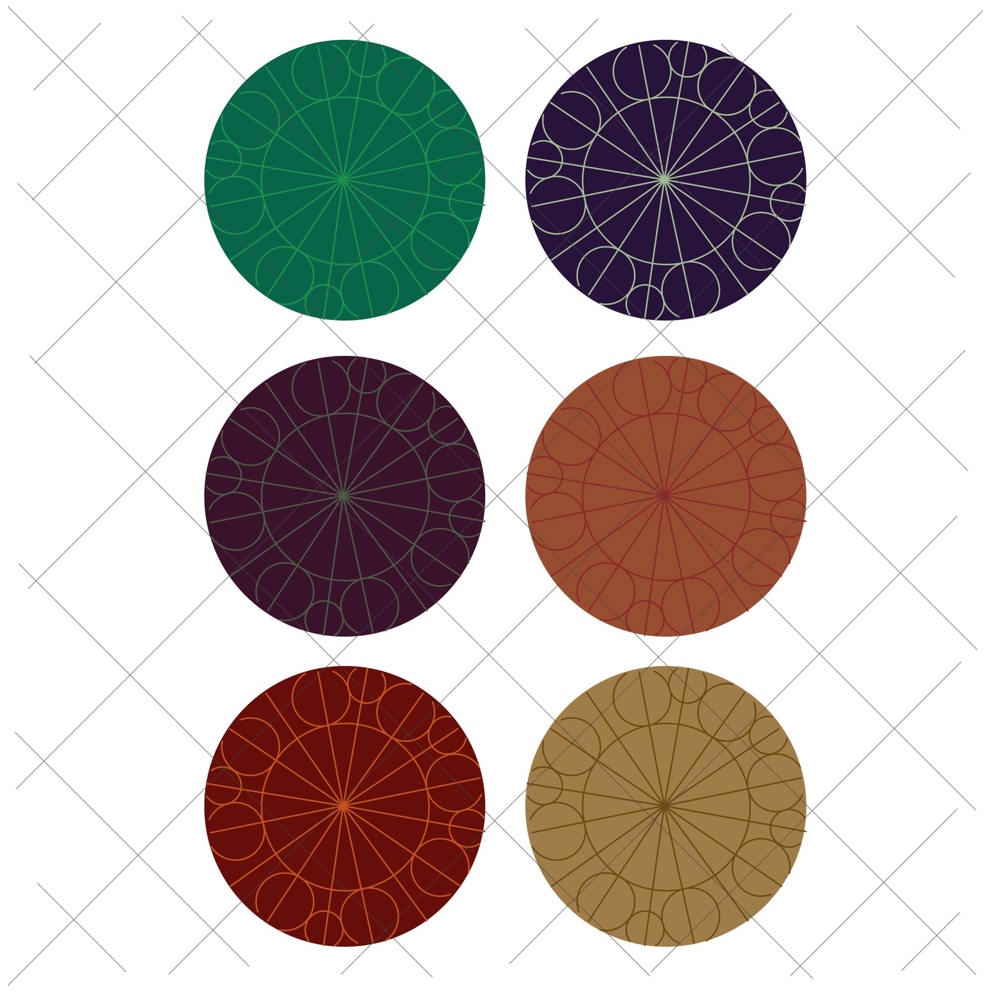 Landscape Graphics - Plan View Trees - Digital - Tree_110 - Etsy