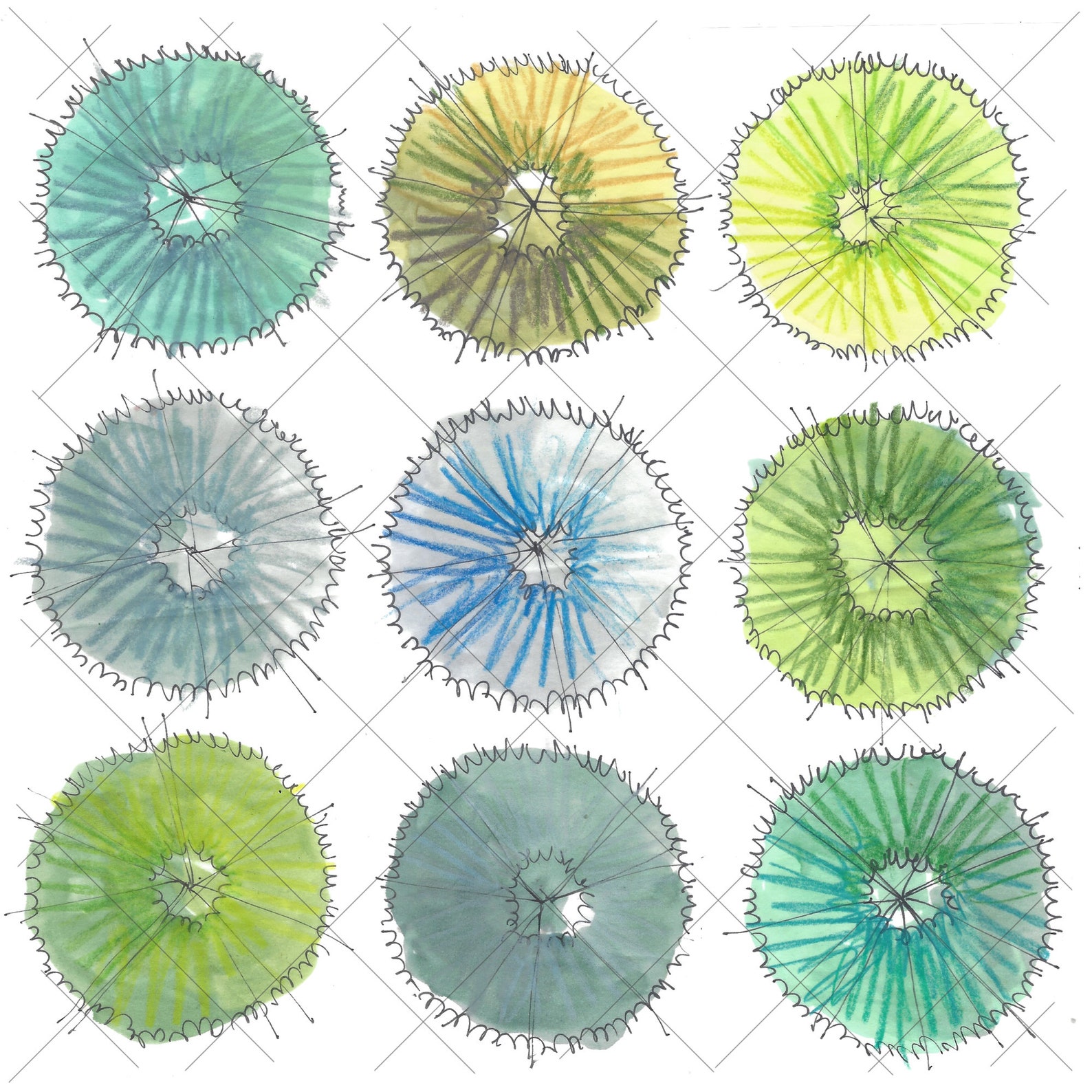 Landscape Graphics - Plan View Trees - Marker Pencil - Tree 003 - Etsy