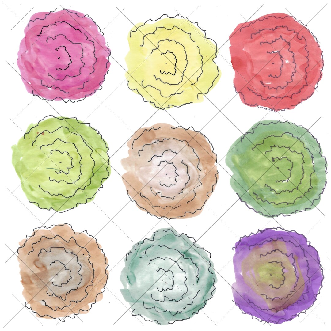 Landscape Graphics - Plan View Trees - Marker - Tree 019 - Etsy