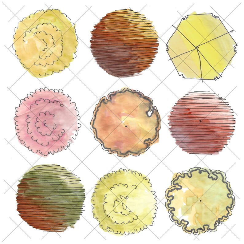 Landscape Graphics - Plan View Trees - Marker - Fall Variety - Etsy