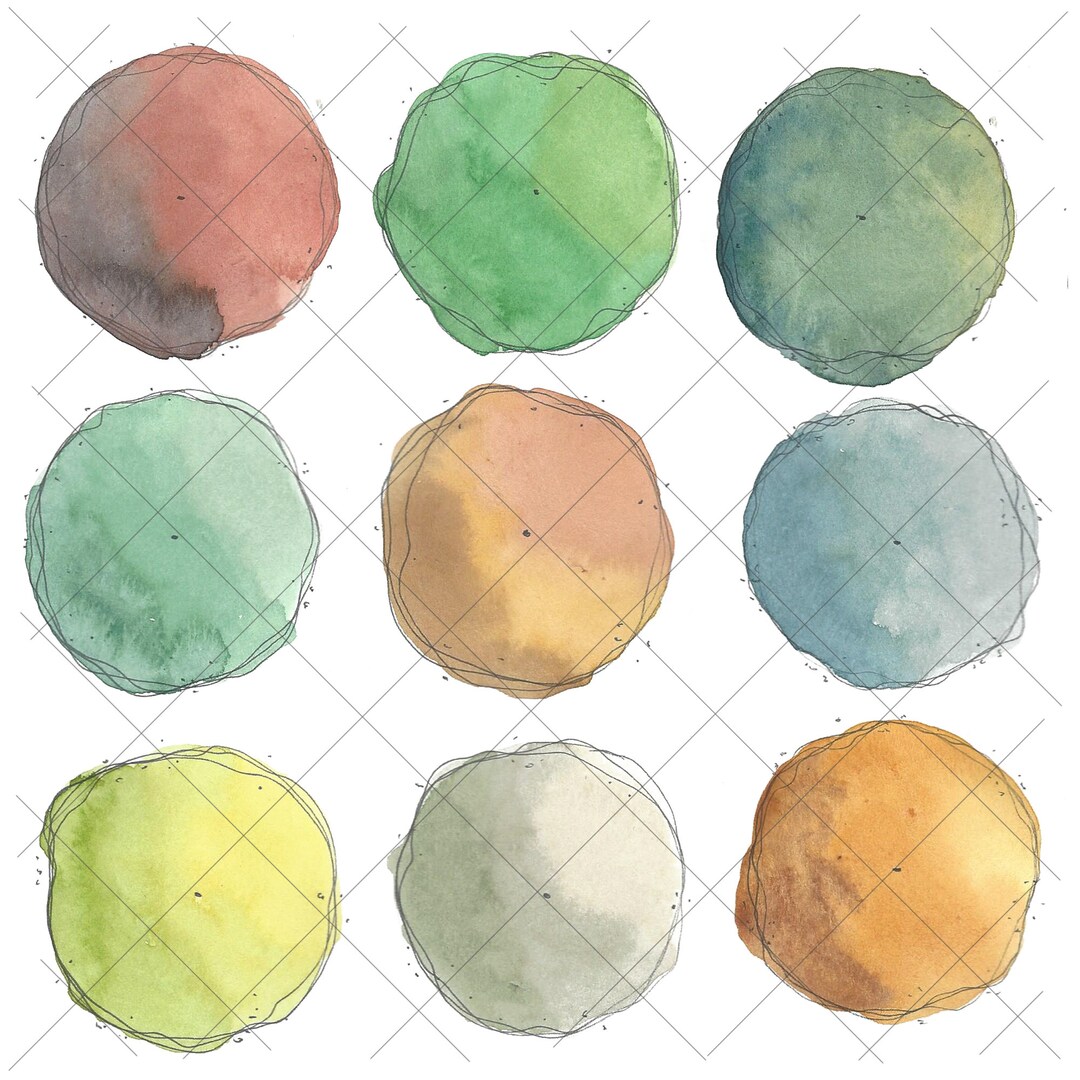 Landscape Graphics - Plan View Trees - Watercolor - Tree 008 - Etsy