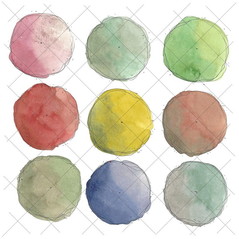 Landscape Graphics - Plan View Trees - Watercolor - Tree 008 - Etsy