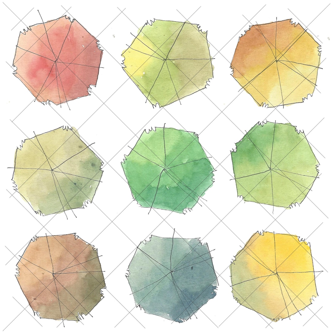 Landscape Graphics - Plan View Trees - Watercolor - Tree 013 - Etsy