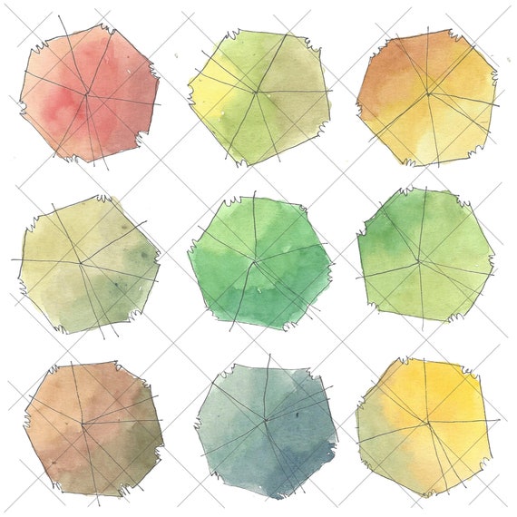 Landscape Graphics Plan View Trees Watercolor Tree 013 - Etsy