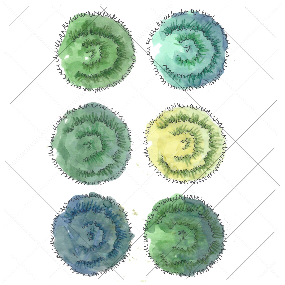 Landscape Graphics - Plan View Trees - Marker Pencil - Tree 004 - Etsy