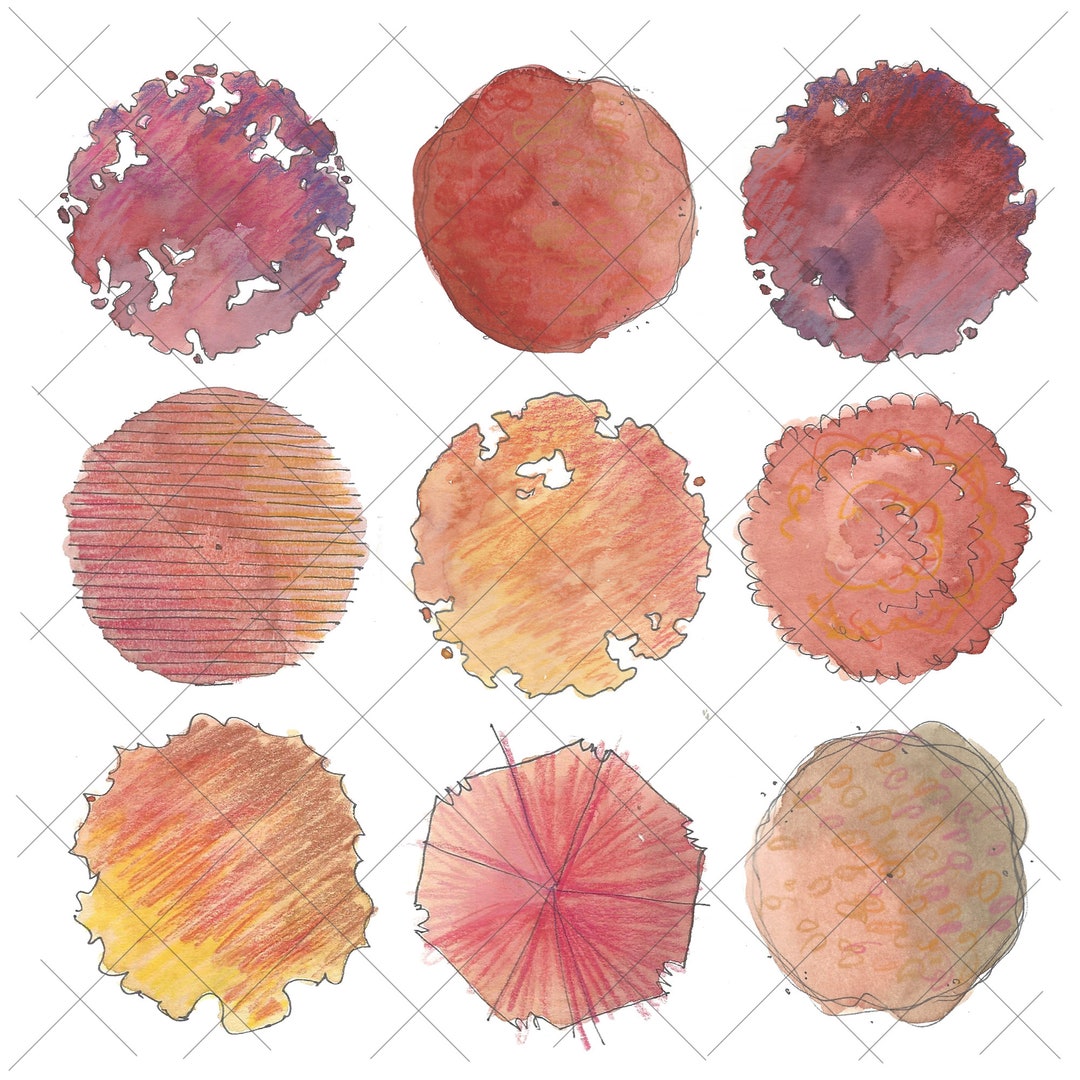 Landscape Graphics - Plan View Trees - Watercolor Pencil - Red Variety ...