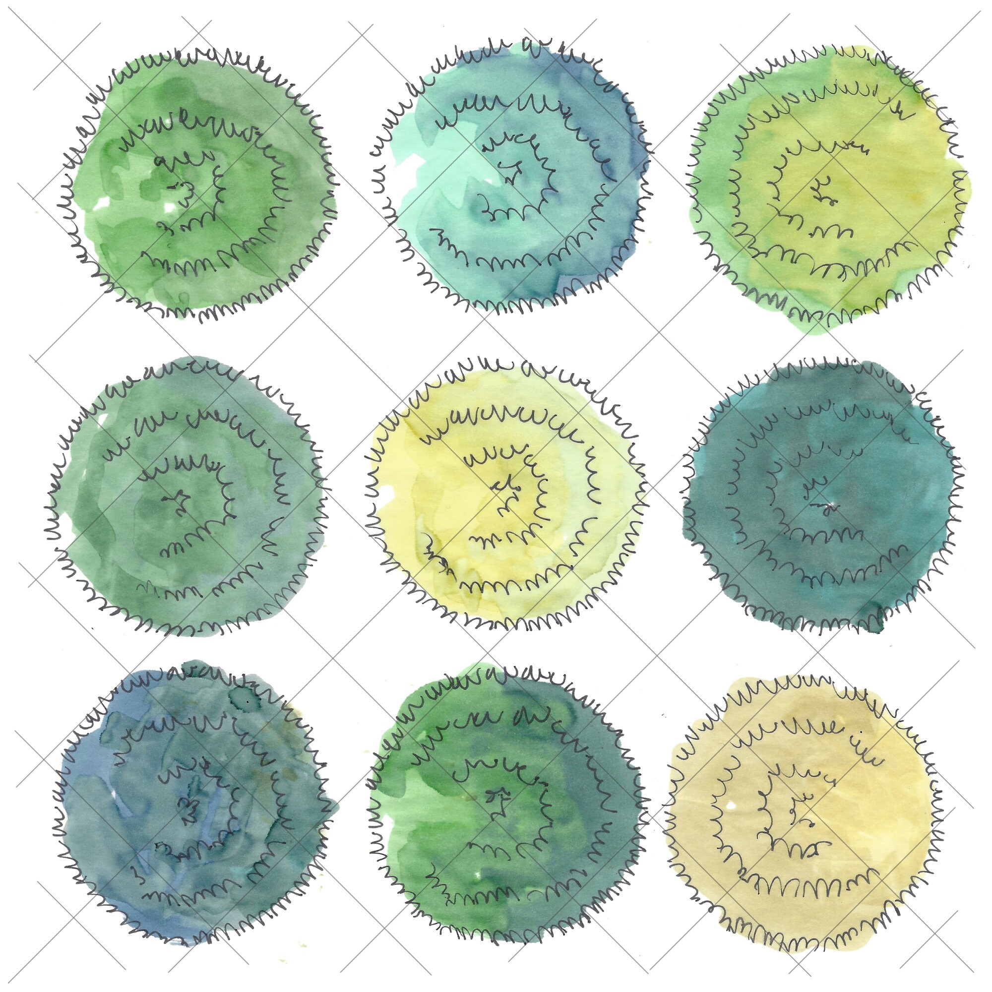 Landscape Graphics - Plan View Trees - Marker - Tree 004 - Etsy