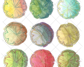 Landscape Graphics - Plan View Trees - Marker Pencil - Tree 001 - Etsy