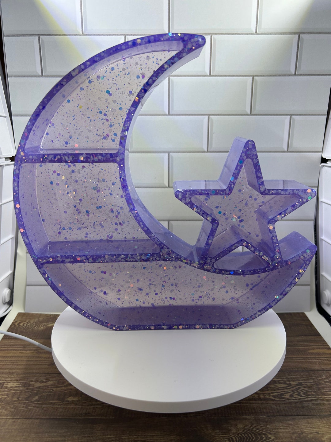 Stylish Midnight Blue Shelf for Home Decor, Modern Living Room Decor ...