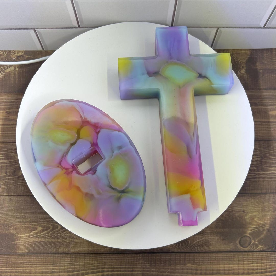 Custom Resin Crucifix Cross Statue, Handmade Religious Home Decor ...