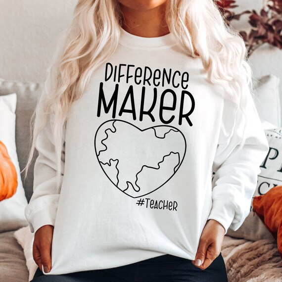 Difference maker svg teacher design difference maker teacher | Etsy