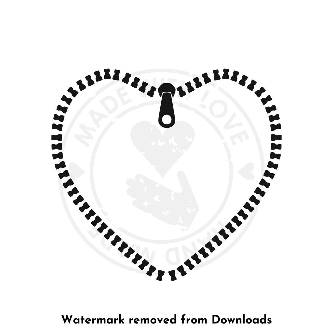 Heart Zipper Svg Png Clipart |zipper Vector File, DTF Printing, Cricut ...
