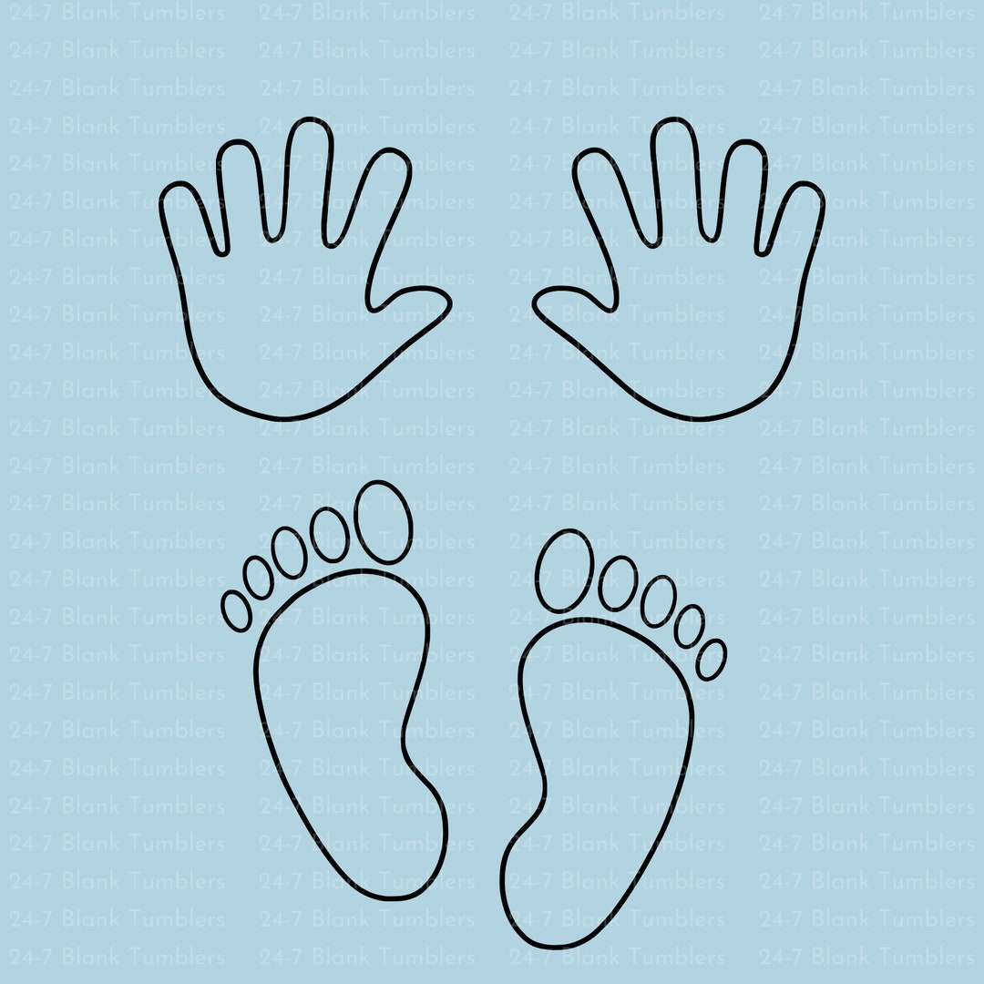 Baby Hands Svg, Baby Feet Svg, Baby Footprint Svg, Baby Handprint Svg ...