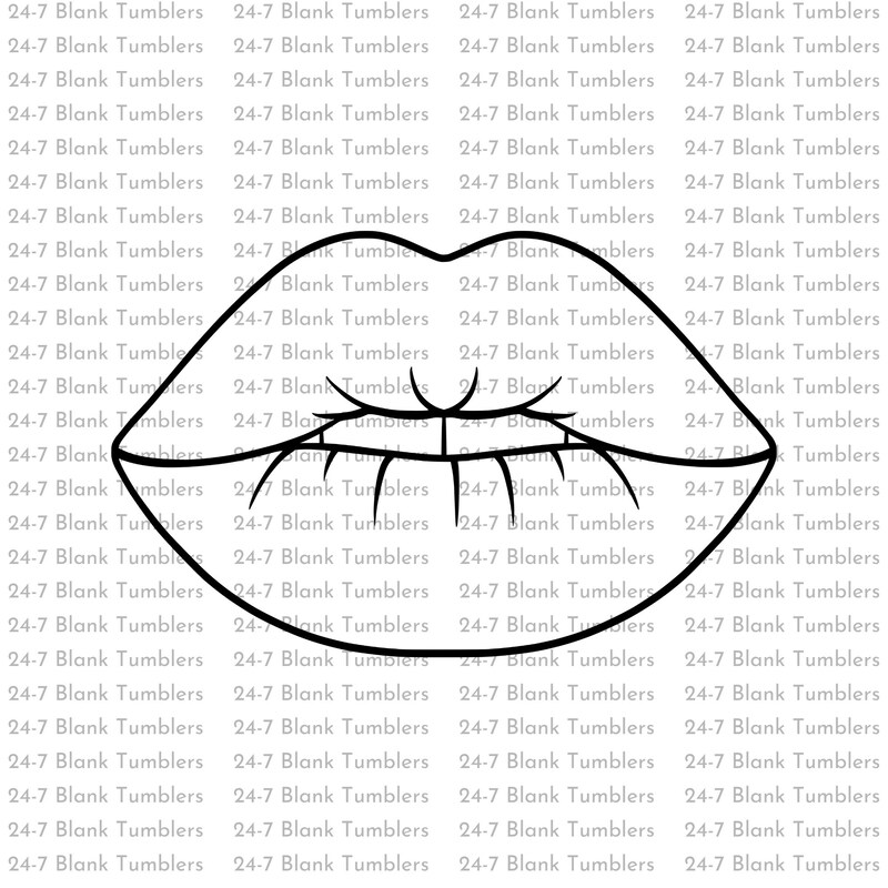 Lips Outline - Etsy