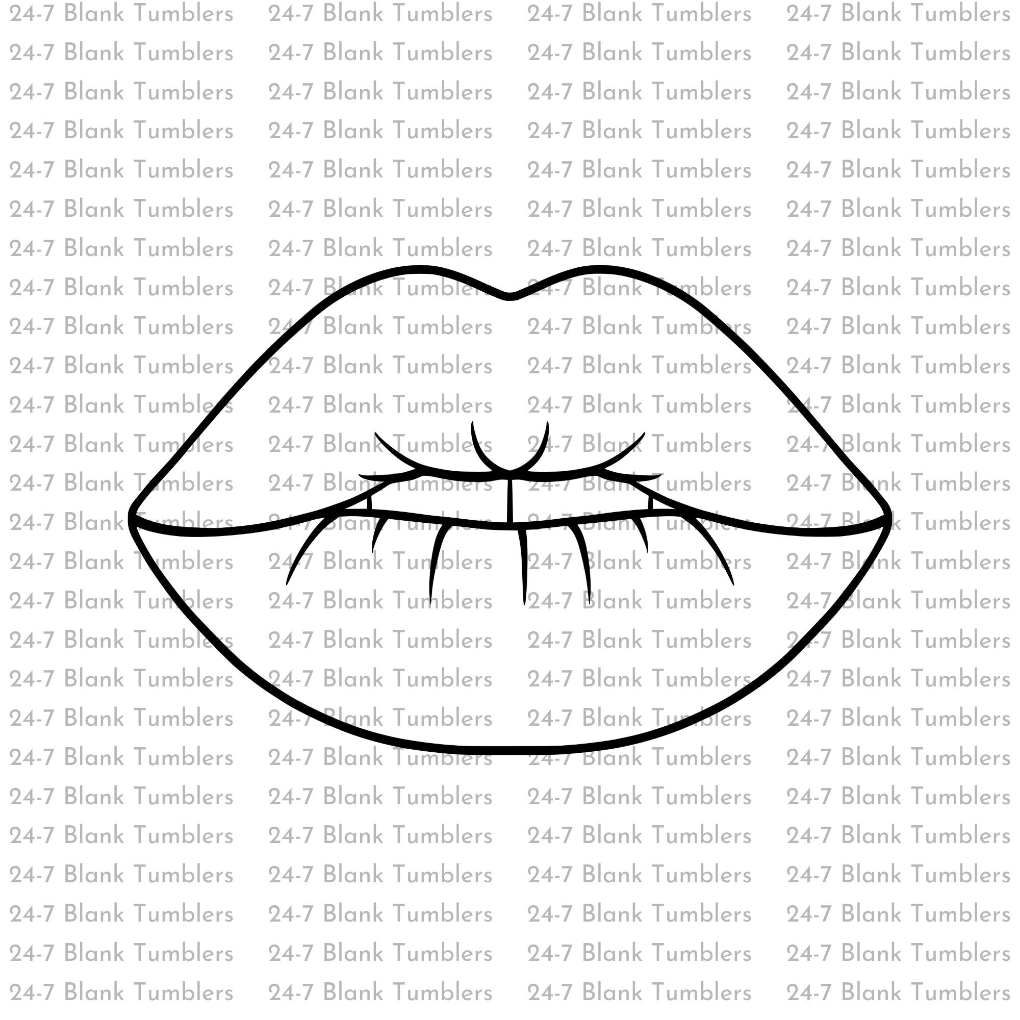 Lips Outline Clip Art 