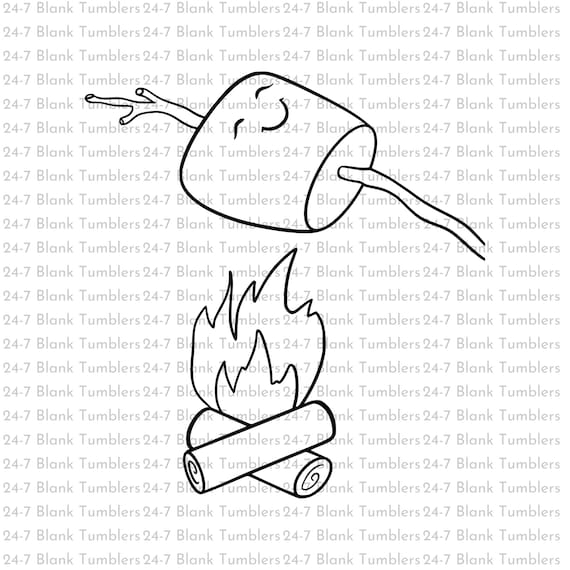 Roasting Marshmellow Svg Fire Svg Camping Svg Camp Fire | Etsy