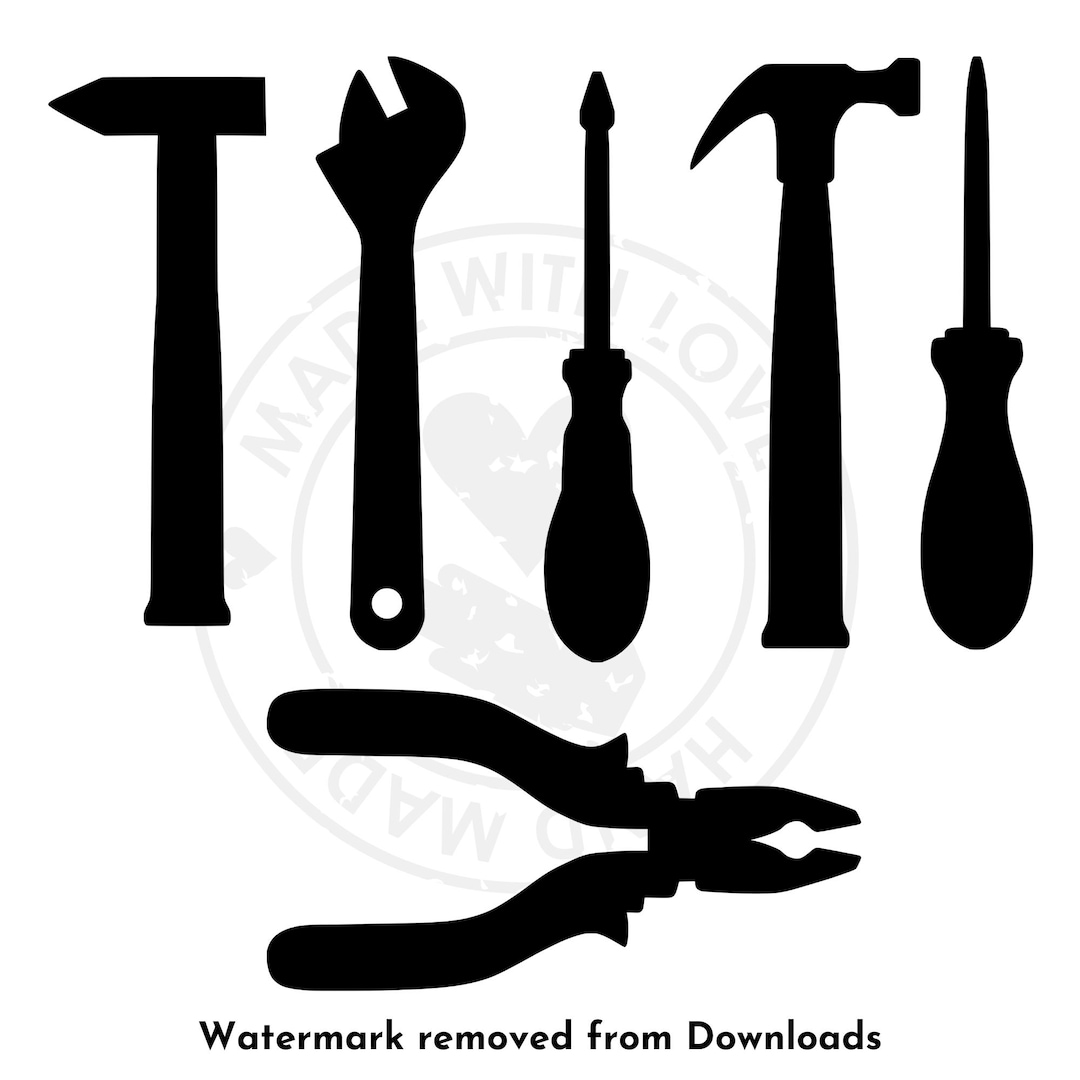 Tools Silhouette Svg Png Bundle | Set of Tools Clipart, Hammer ...