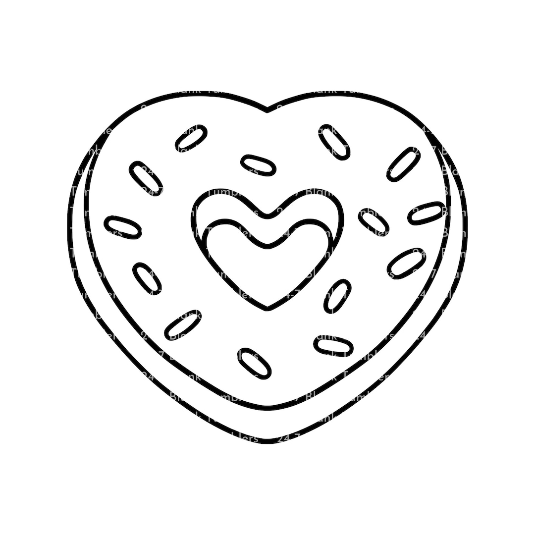 Heart, Donut Heart Svg, Heart Outline Svg,valentine's Day Heart Svg ...