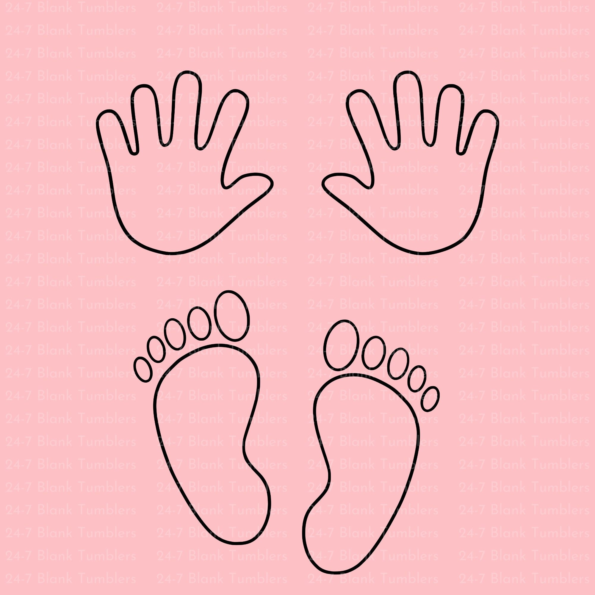 Babyhandjes svg, babyvoetjes svg, baby voetafdruk svg, baby handafdruk ...