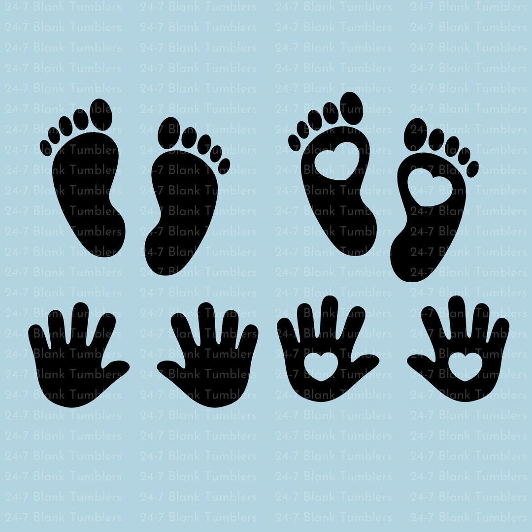 Baby Hands Svg, Baby Feet Svg, Baby Footprint Svg, Baby Handprint Svg ...