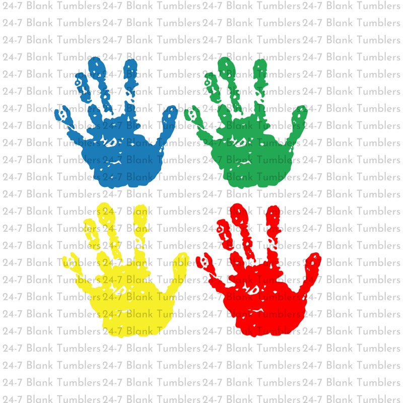 Kids Hand Print Svg - Etsy