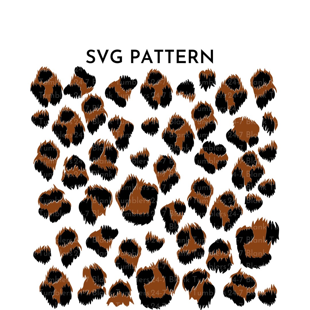 Leopard Print Svg, Fuzzy Animal Print Svg, Animal Pattern Svg, Animal ...