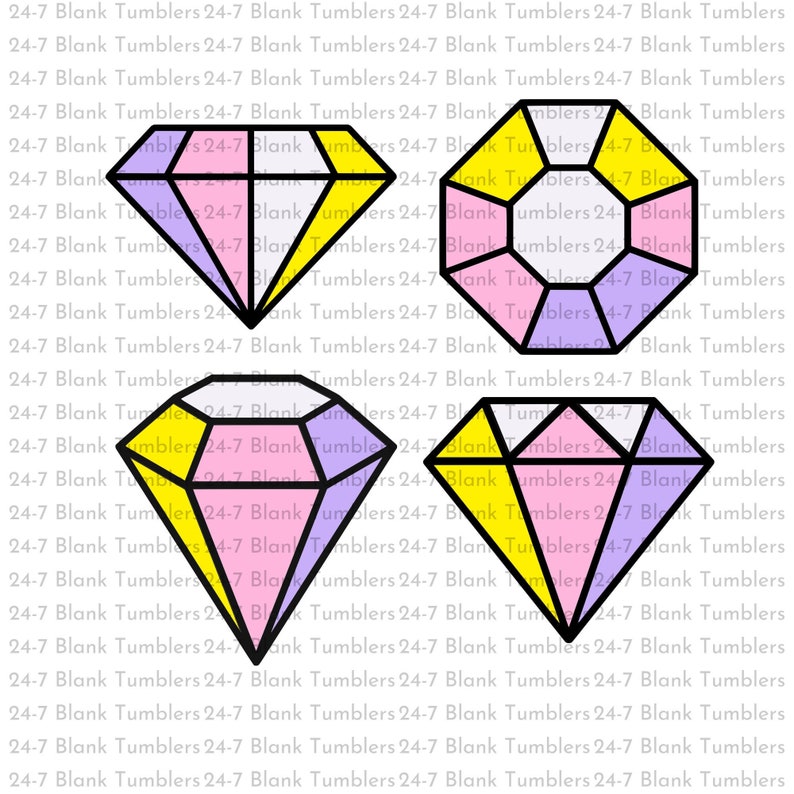 Gem Svg Diamond Svg Gem Set Svg Diamond Clipart Gem | Etsy