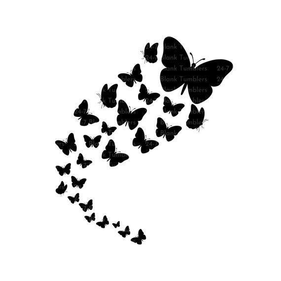 Butterfly Swarm Svg Flying Butterflies Svg Butterfly Svg Etsy Canada