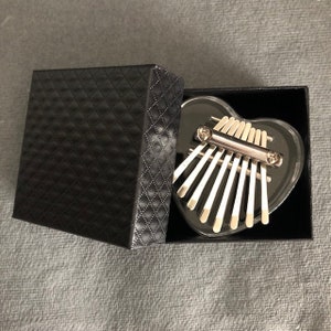 Kalimba Cute Heart Mini Portable Thumb Piano Finger Clear Acrylic ...