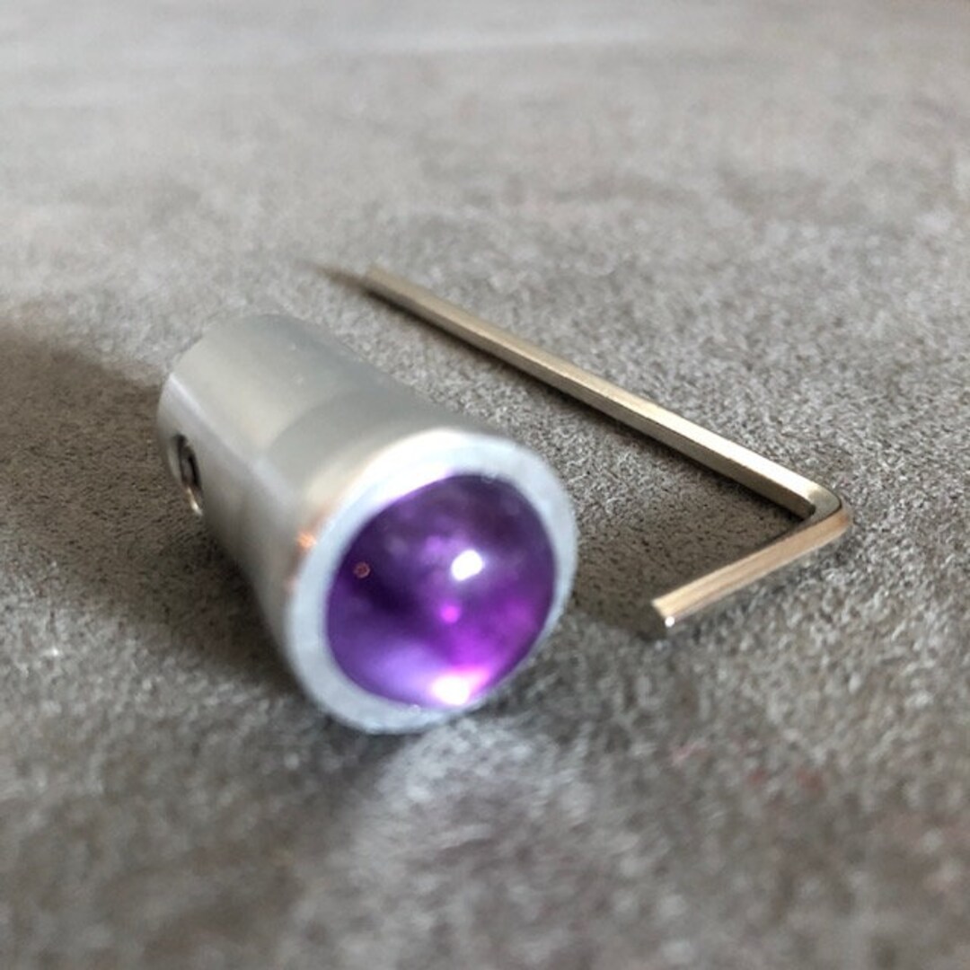 Amethyst Crystal Tuning Fork Gem Foot Point Attachment for Weighted ...