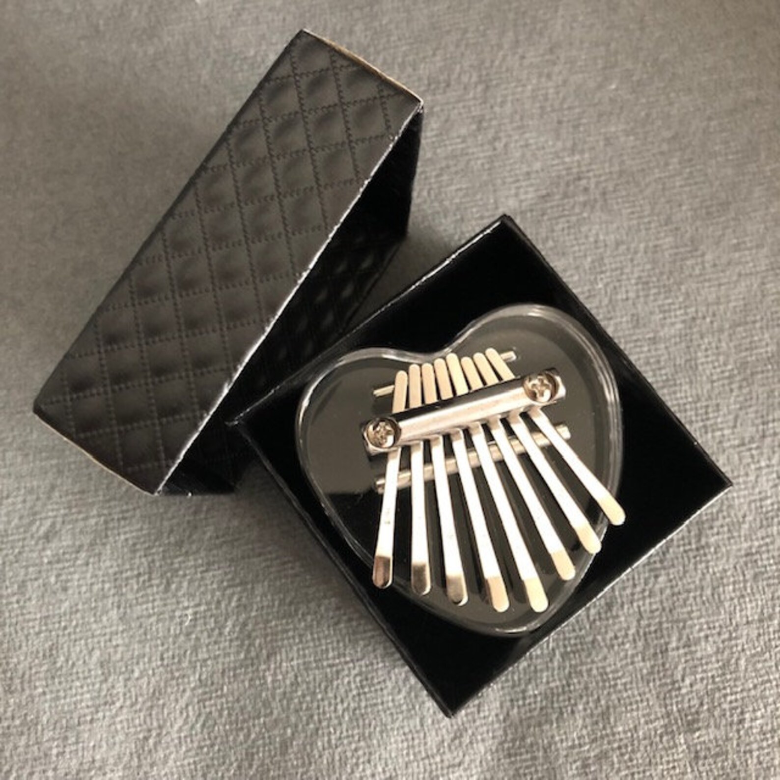 Kalimba Cute Heart Mini Portable Thumb Piano Finger Clear Acrylic ...