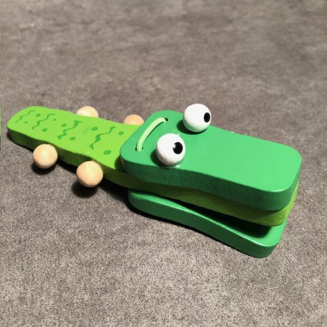 Alligator Crocodile Clapper Kids Musical Instrument Gift Set Wood Egg ...