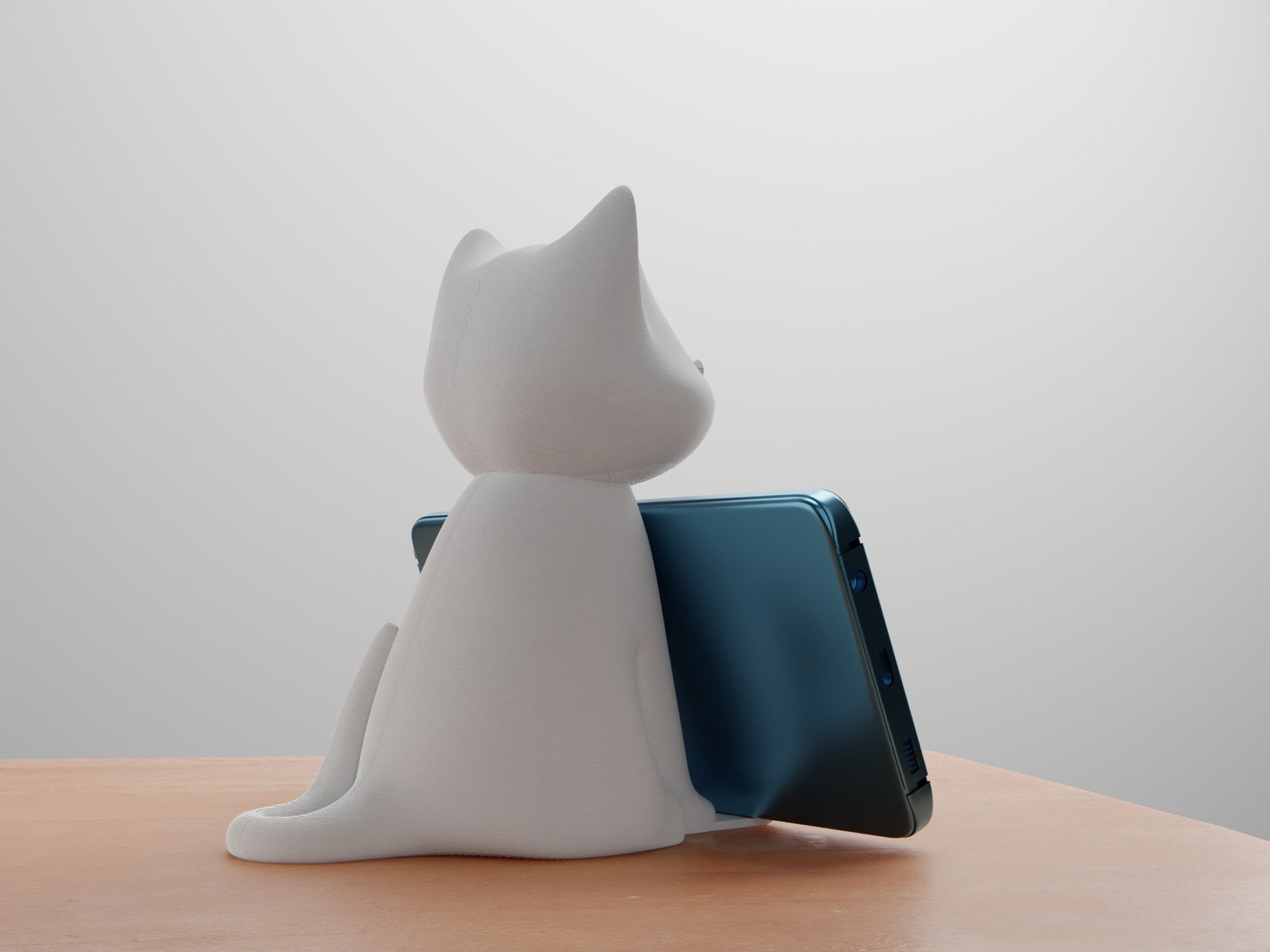Cute Cat Cell Phone Holder Stand and Cat Figurine 3D Printed - Etsy