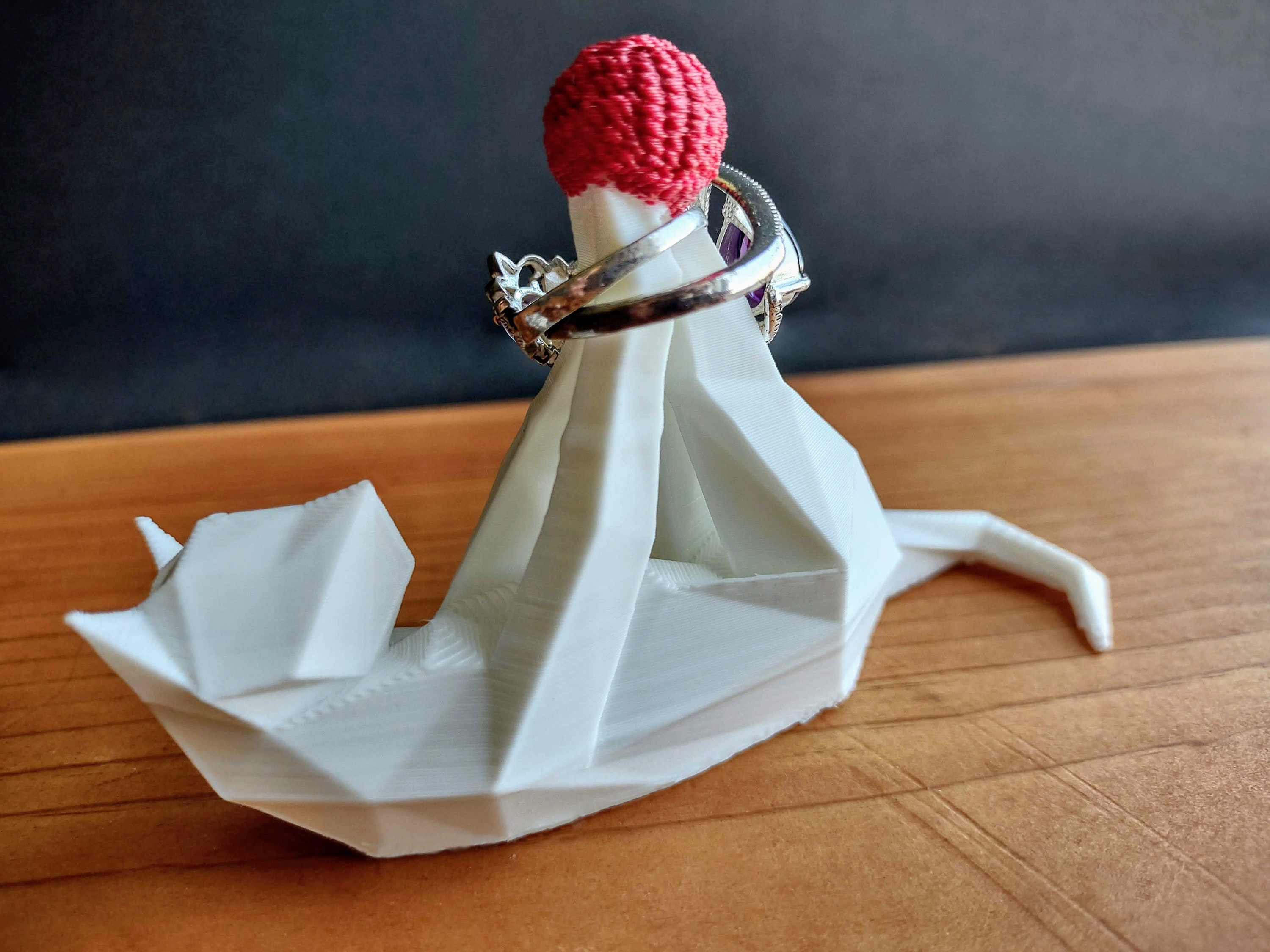 Cat Ring Holder Cat Playing With Yarn Unique Cat Decor - Etsy