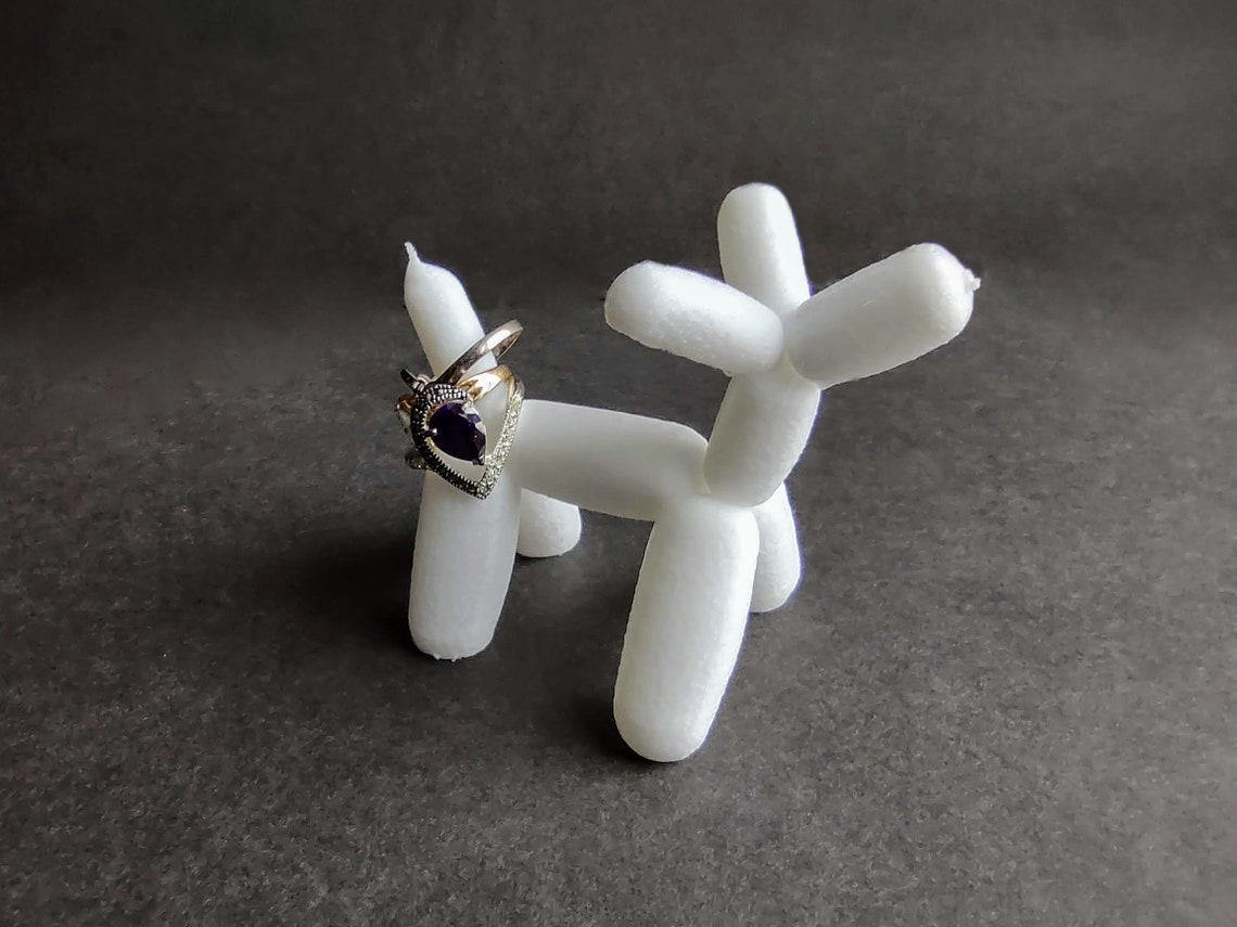 Balloon Animal Dog Ring Holder - Unique Ring Stand for Ring Display ...