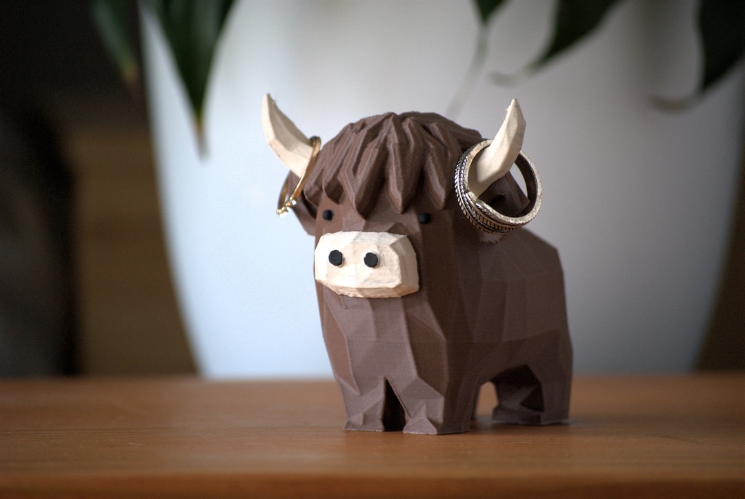 Highland Cow Ring Holder Highland Cow Decor Gift Ring Organizer Unique ...