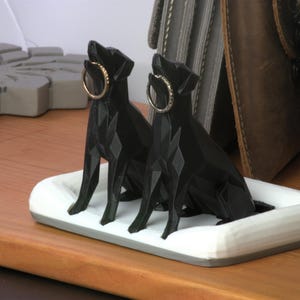 Two Dog Ring Holder With Dog Bed Dish - Unique Ring Holder for Ring ...