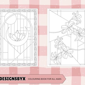 Stained Glass-inspired Coloring Sheets | Digital Download - Printable ...