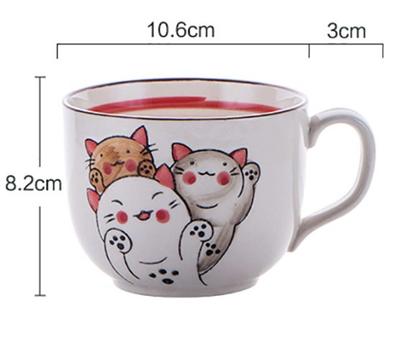 Handmade Unique Japanese Cartoons Style Ceramic Mug Hand - Etsy