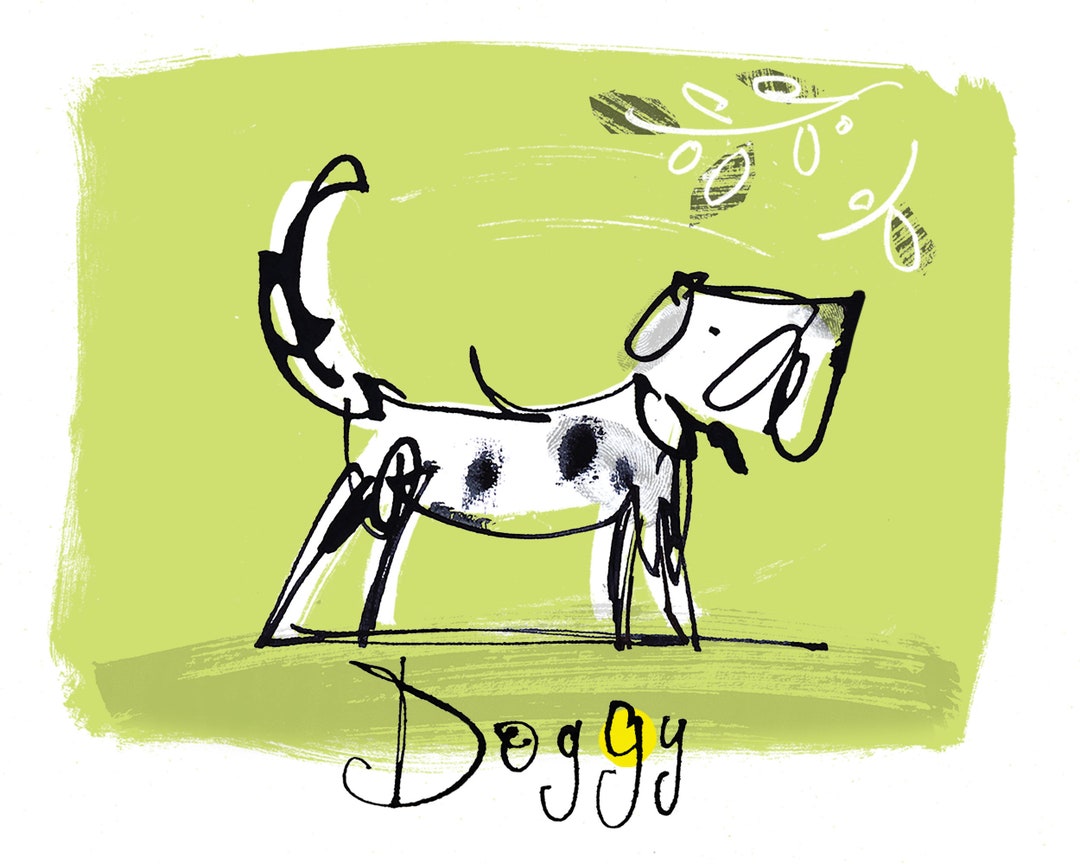 Giclée Print of Illustration of Dog by Inky Mitch (aka Ian Mitchell) - Etsy